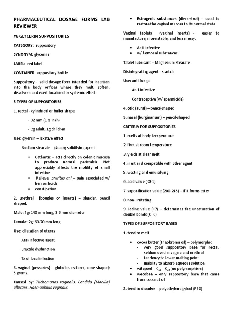 Pharmaceutical Dosage Form Lab Prep 6-18 | PDF | Topical Medication | Syrup