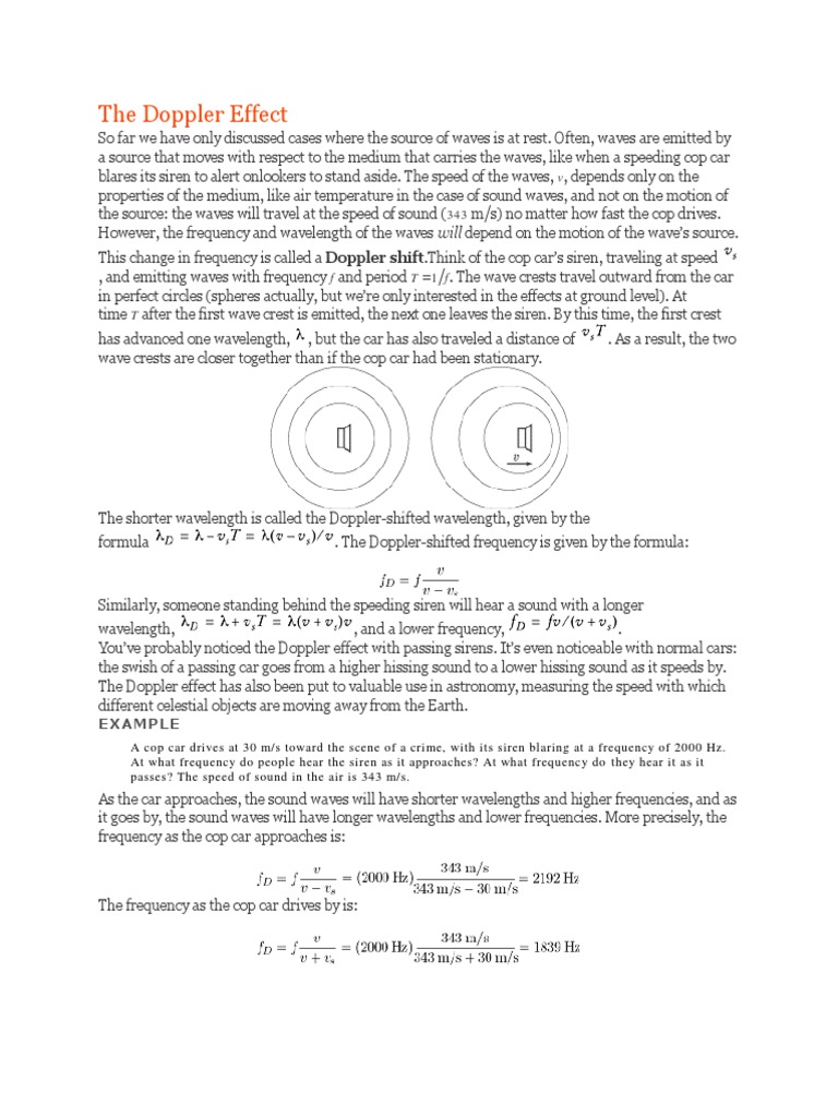 Doppler's Effect | PDF