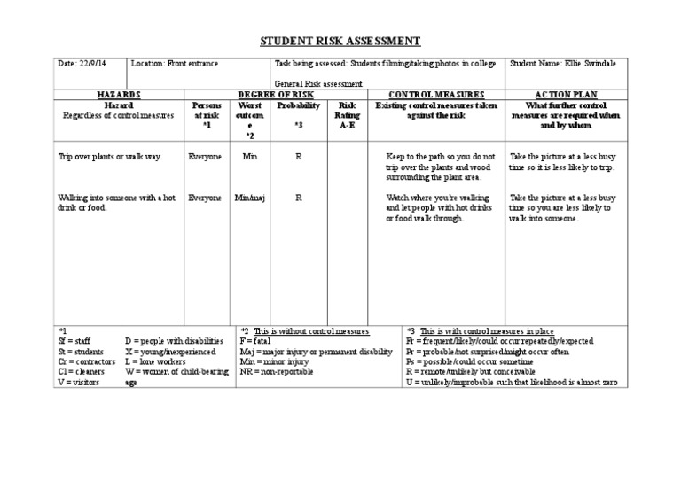 Student Risk Assessment2 | PDF