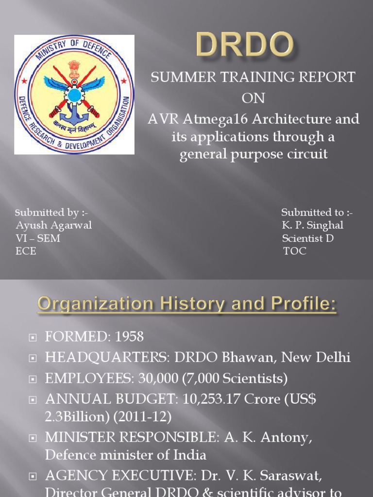 DRDO | PDF | Microcontroller | Analog To Digital Converter