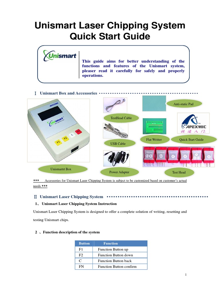 Unismart Quick Start Guide | PDF | Electrical Connector | Usb