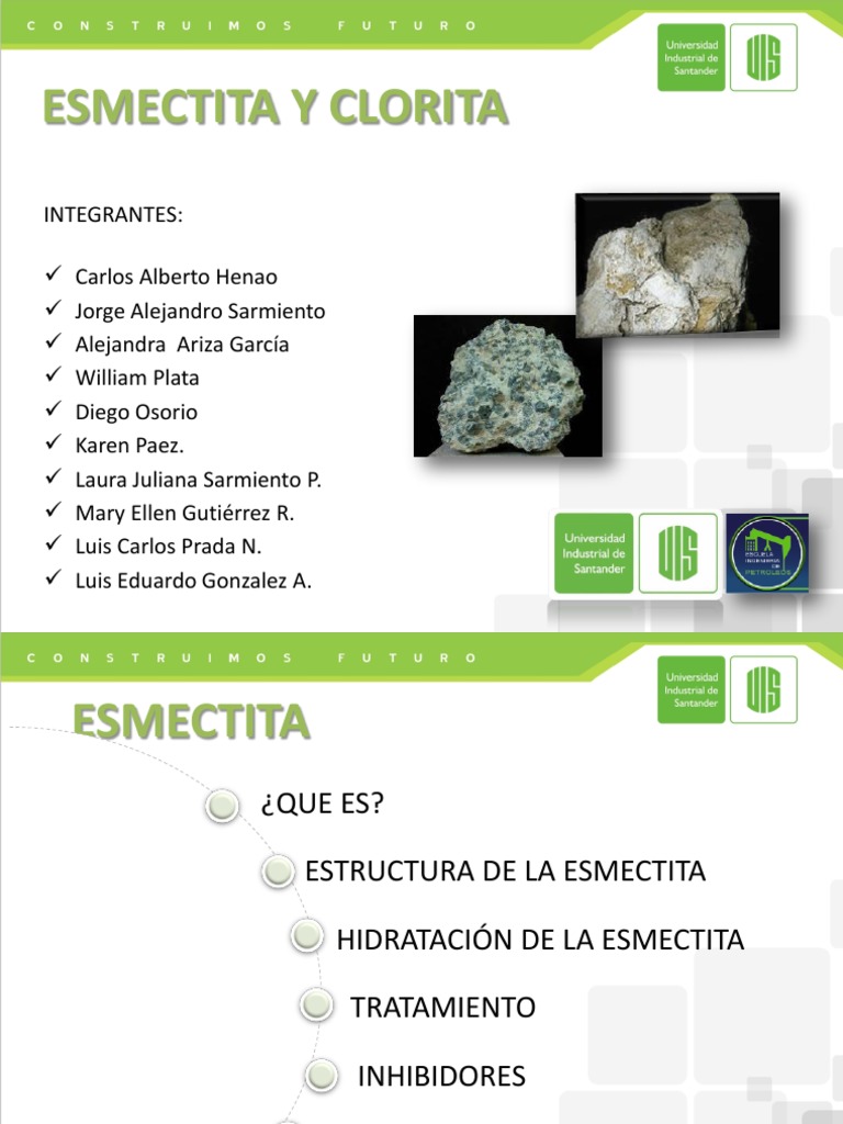 Esmectita y Clorita: Propiedades y Aplicaciones | PDF | Arcilla | Minerales
