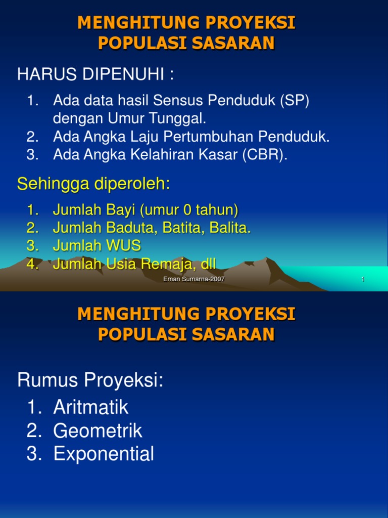 Rumus Proyeksi | PDF