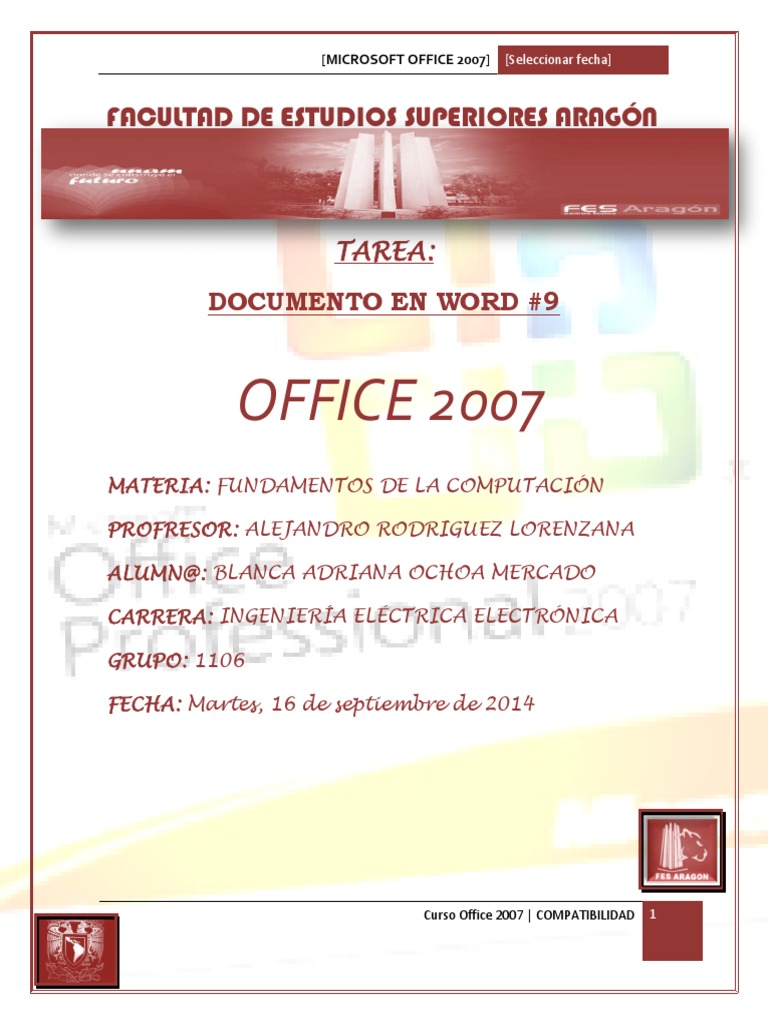 Tarea Word 9 | PDF | Microsoft Office | Microsoft
