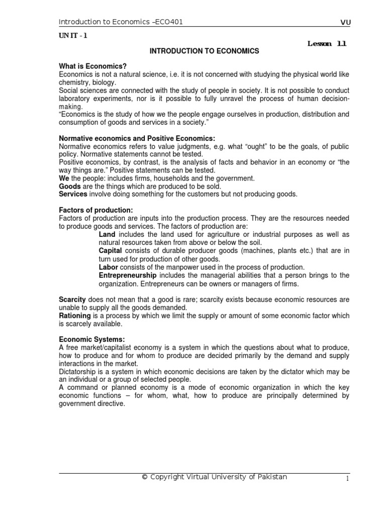 ECO401 - Economics | PDF | Business