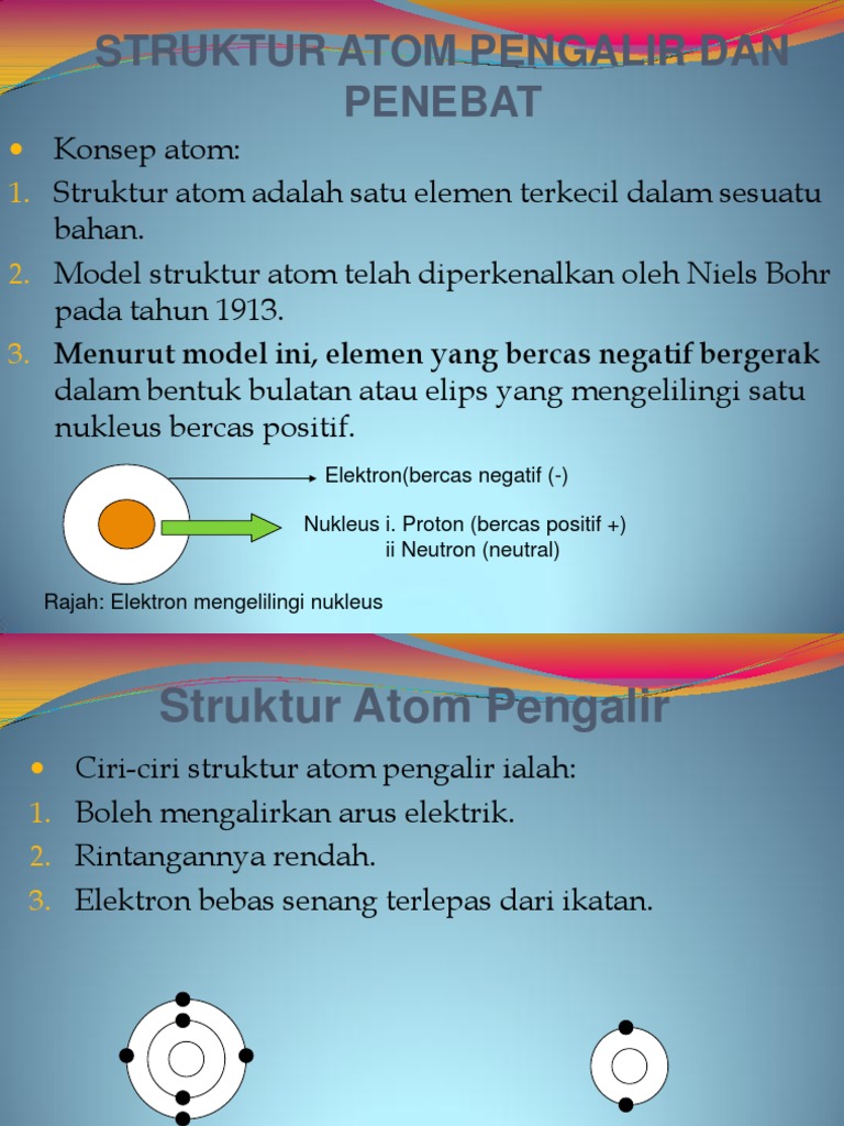 Struktur Atom Pengalir & Penebat | PDF