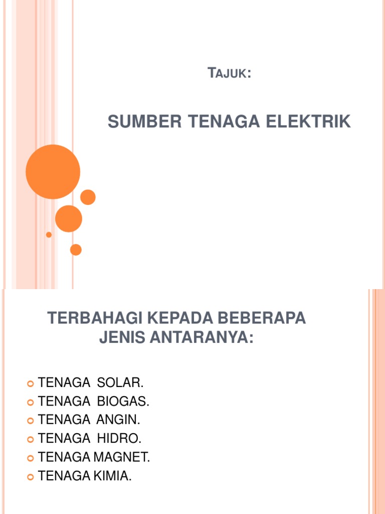 Sumber Tenaga Elektrik | PDF