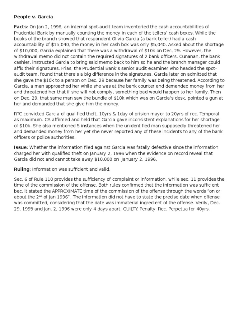 Rule 110 Case Digests CrimPro | PDF | Complaint | Prosecutor