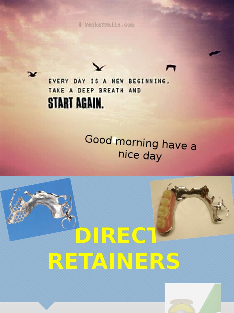 Direct Retainers in Removable Partial Dentures | PDF | Dentures | Dentistry