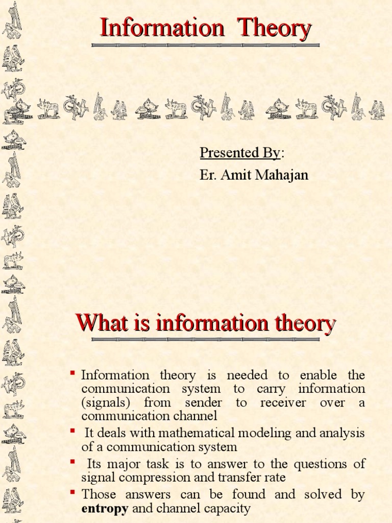 Information Theory | PDF | Scientific Theories | Information