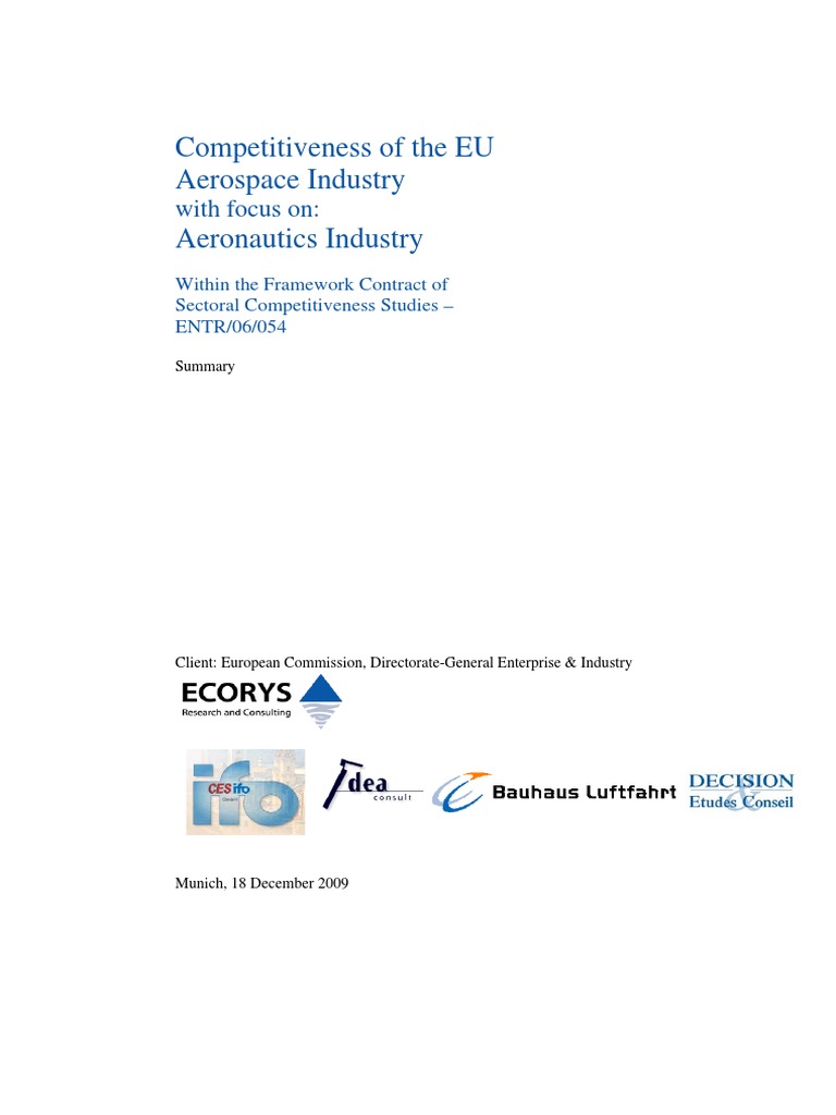 EU Summary Aerospace Study en | PDF