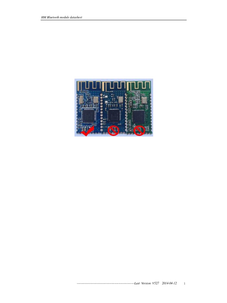 HM Bluetooth Module Datasheet | PDF | Bluetooth | Parameter (Computer Programming)