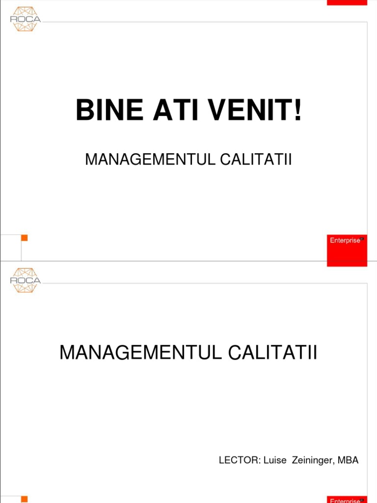 Managementul Calitatii | PDF