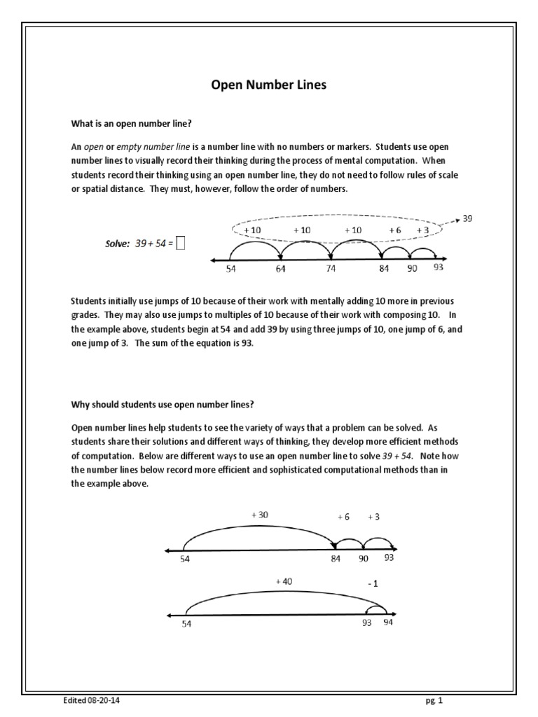 Open Number Line | PDF