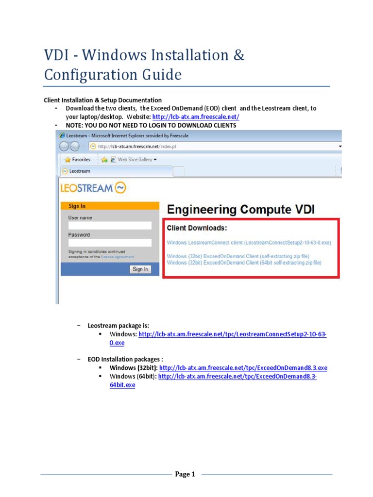 VDI Windows Installation Guide-V2 | PDF | Desktop Virtualization ...