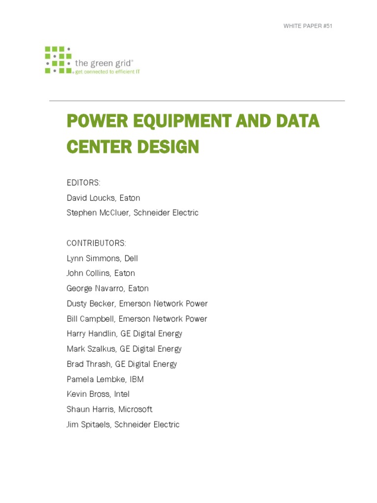 WP51-PowerEquipmentandDataCenterDesign v1 PDF | PDF | Transformer ...