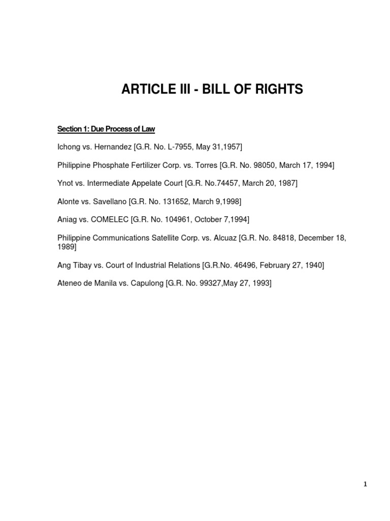 Due Process in Philippine Law Cases | PDF | Fourteenth Amendment To The ...