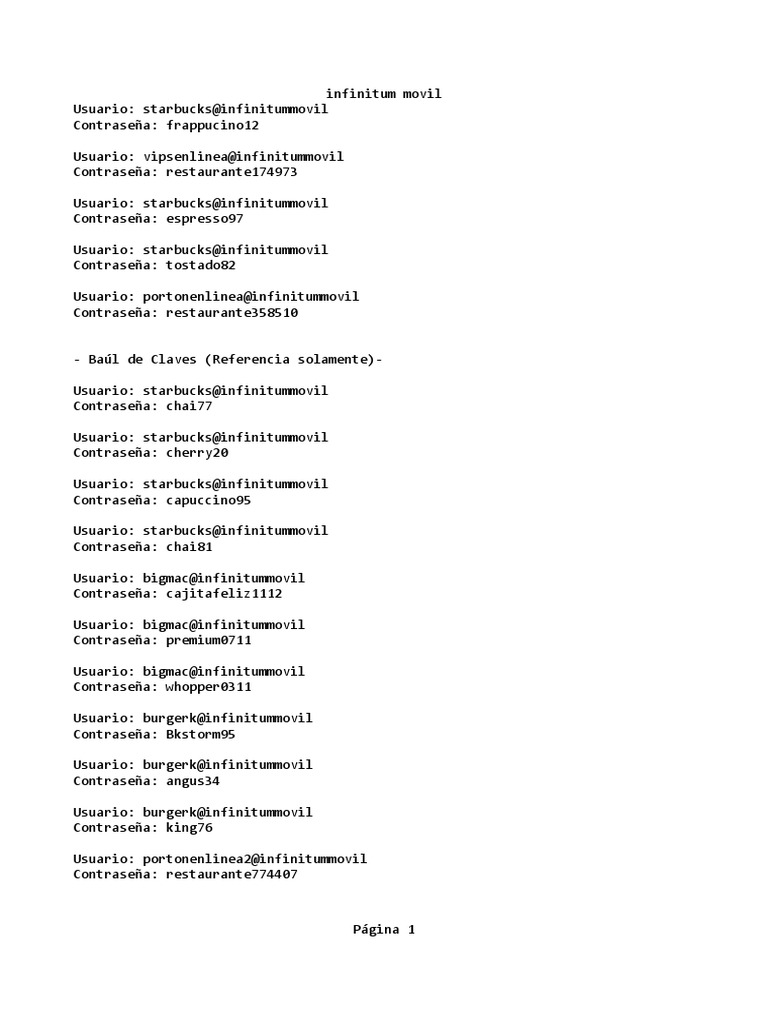 Claves Infinitum Movil PDF | PDF