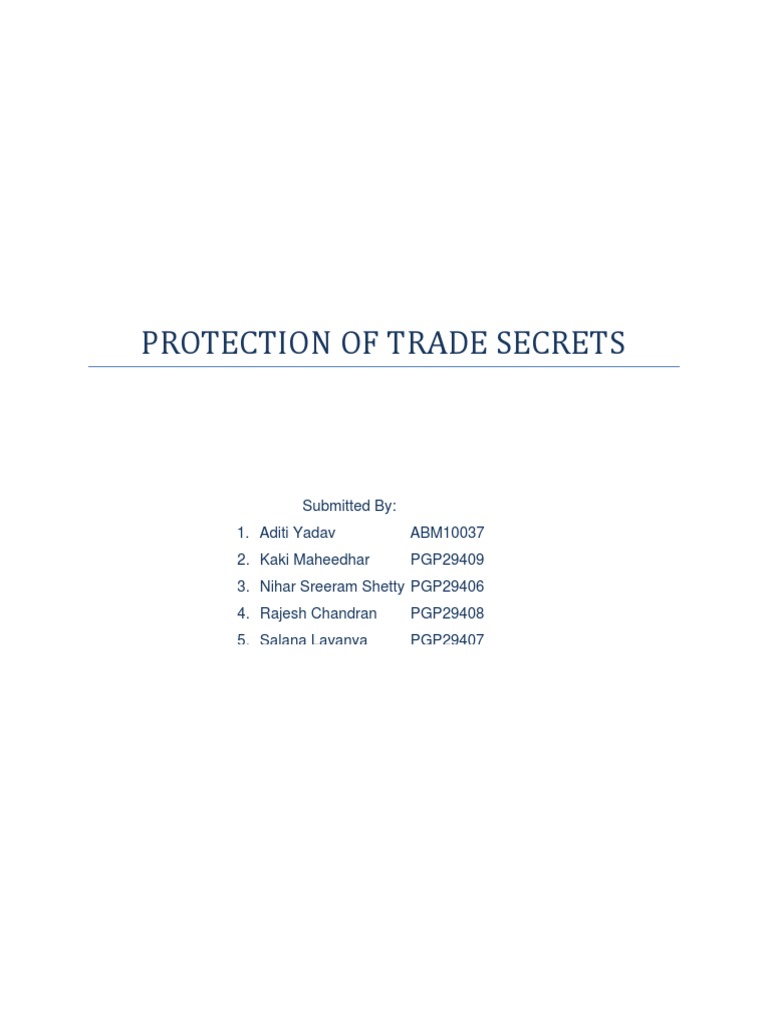 Protecting Trade Secrets: Key Insights | PDF | Trade Secret | Patent