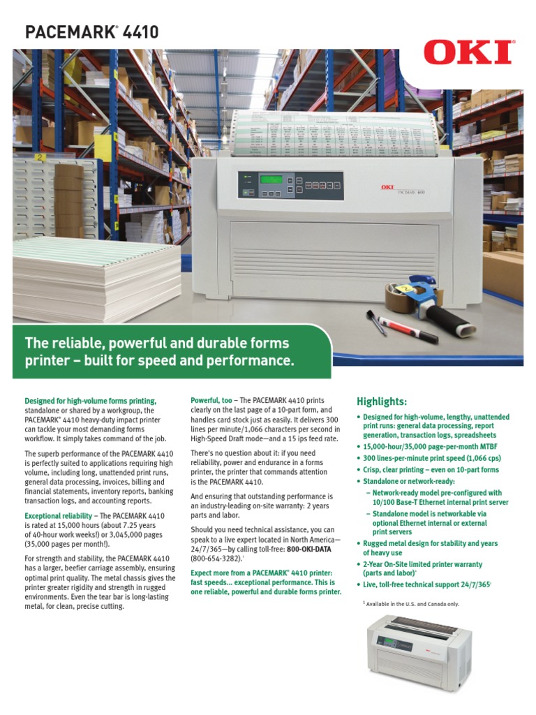 Pacemark 4410: The Reliable, Powerful and Durable Forms Printer - Built For Speed and ...