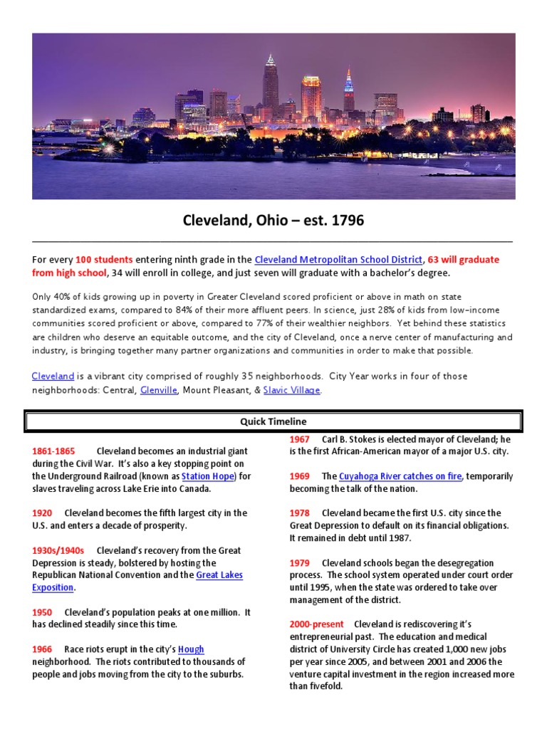 08 About Cleveland | PDF | Cleveland | The United States