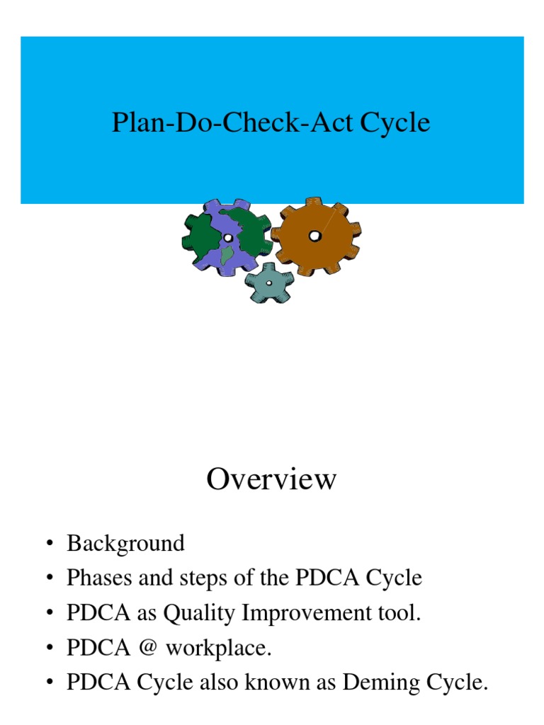 PDCA Cycle for Workplace Improvement | PDF | Business | Cognition