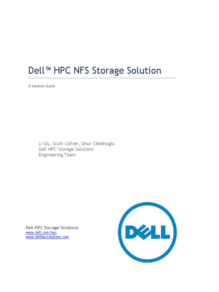 Dell NSS NFS Storage Solution Final PDF | PDF | File System | Computer ...