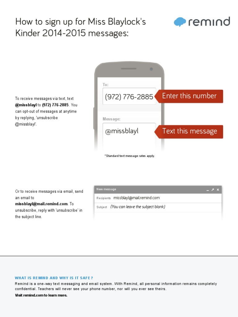 Sign Up for Miss Blaylock's Messages | PDF | Career & Growth