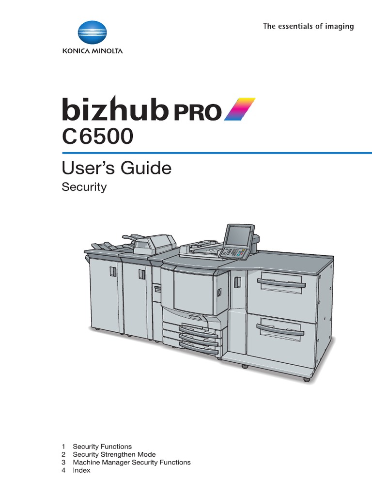 Bizhub PRO C6500 Security User Guide | PDF | Password | Authentication