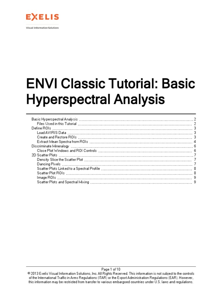 Hyperspectral Analysis Classic Pdf Rgb Color Model Spectrum
