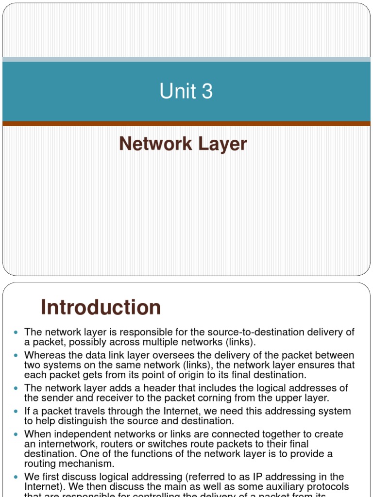 Network Layer & IP Addressing | PDF | Ip Address | Network Packet