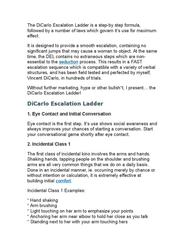 DiCarlo Escalation Ladder | PDF | Vagina | Human Reproduction