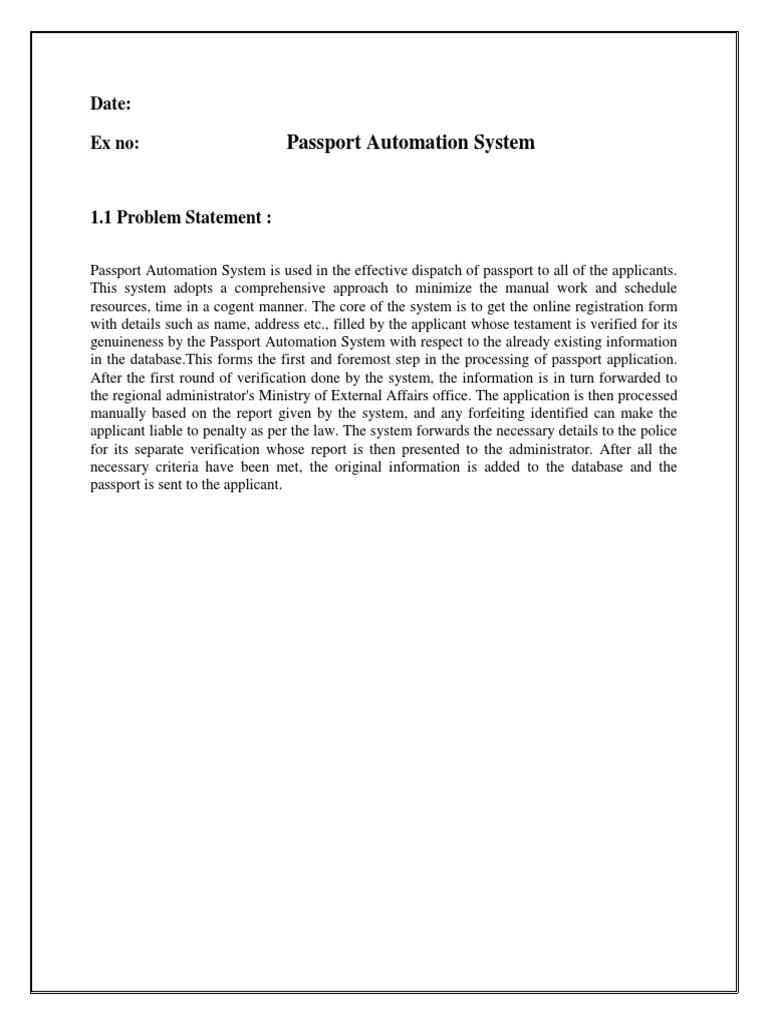 1.passport Automation System | PDF | Authentication | Operating System