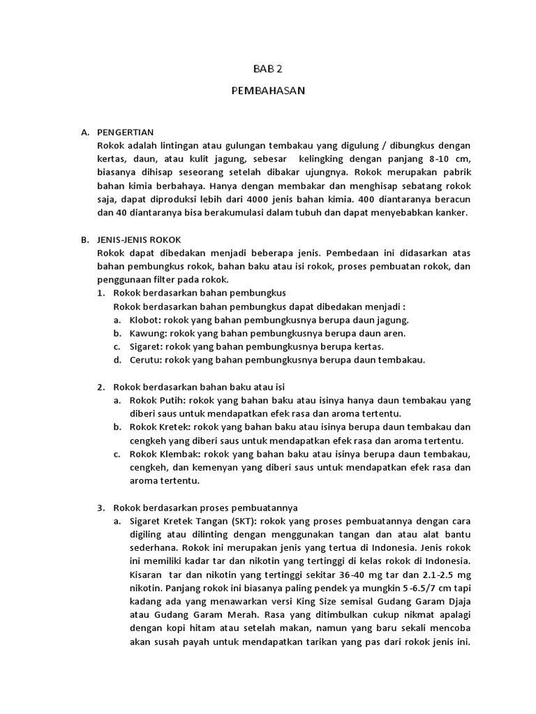 Jenis Rokok | PDF | Memasak, Makanan, & Anggur | Sains & Matematika
