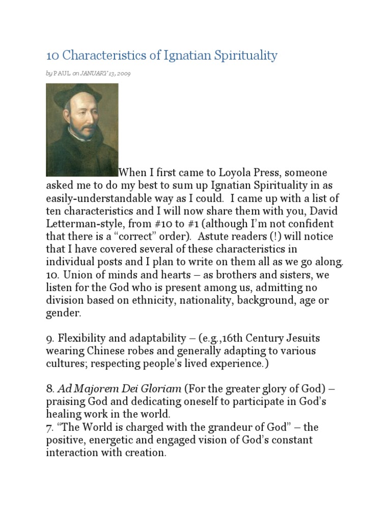 10 Key Traits of Ignatian Spirituality | PDF