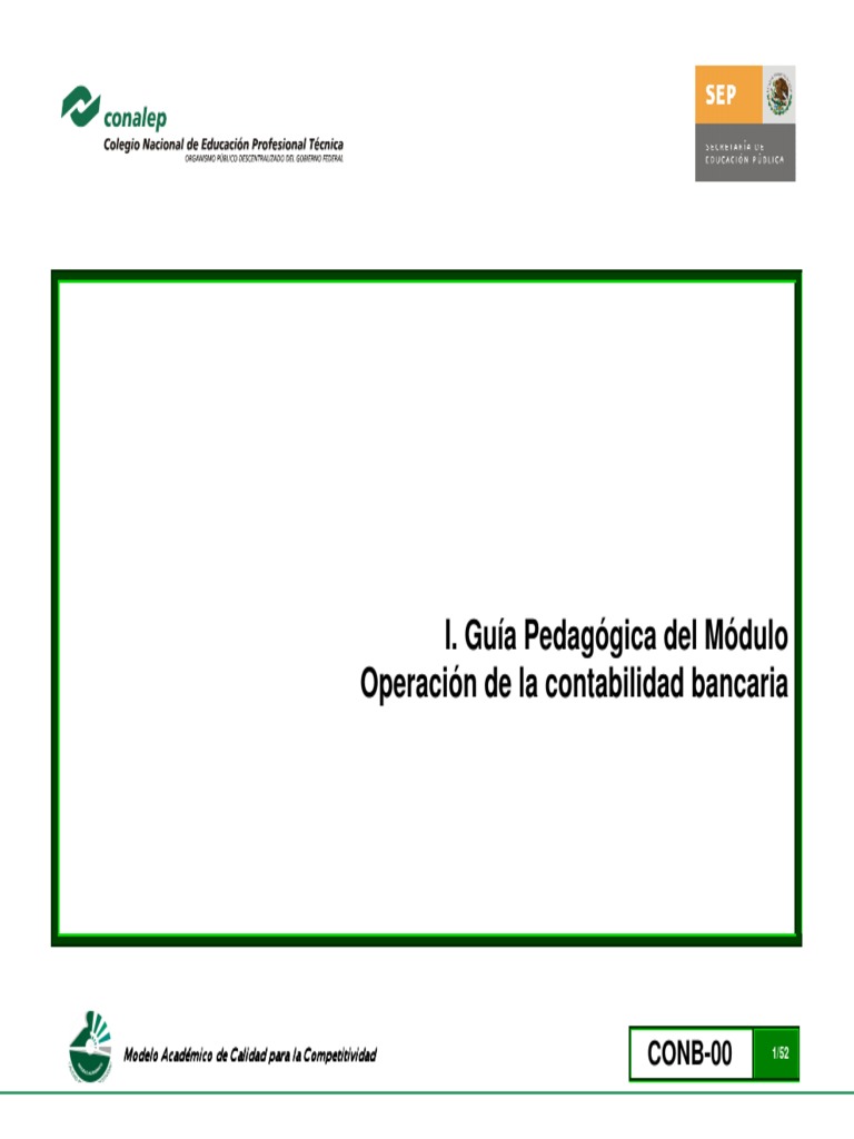 06 Guias Operacion Contabilidad Bancaria PDF | PDF | Aprendizaje | Bancos