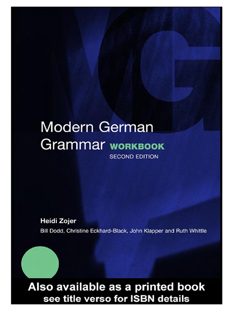 Modern German Grammar Workbook | PDF | Linguistics