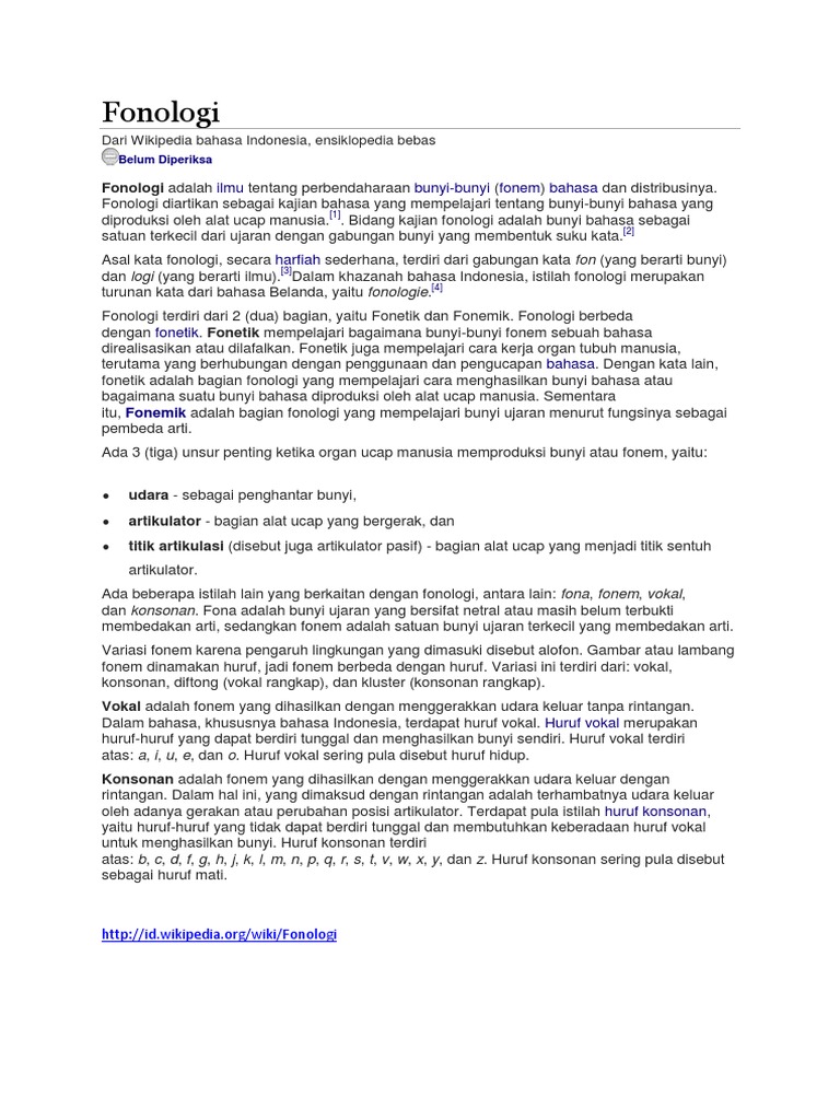 Pengertian Fonologi | PDF