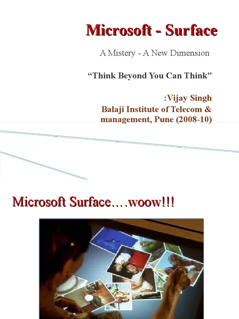 Micro Soft Table | PDF | Microsoft | Graphical User Interfaces