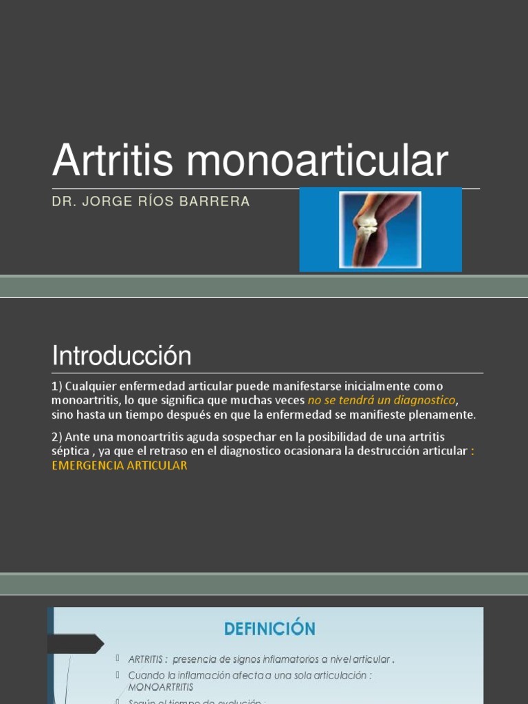 Artritis Monoarticular | Descargar gratis PDF | Síndrome del túnel ...