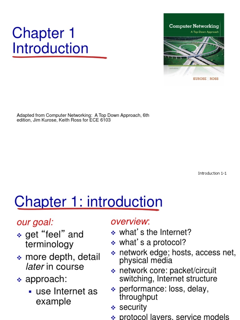 Adapted From Computer Networking: A Top Down Approach, 6th Edition, Jim ...
