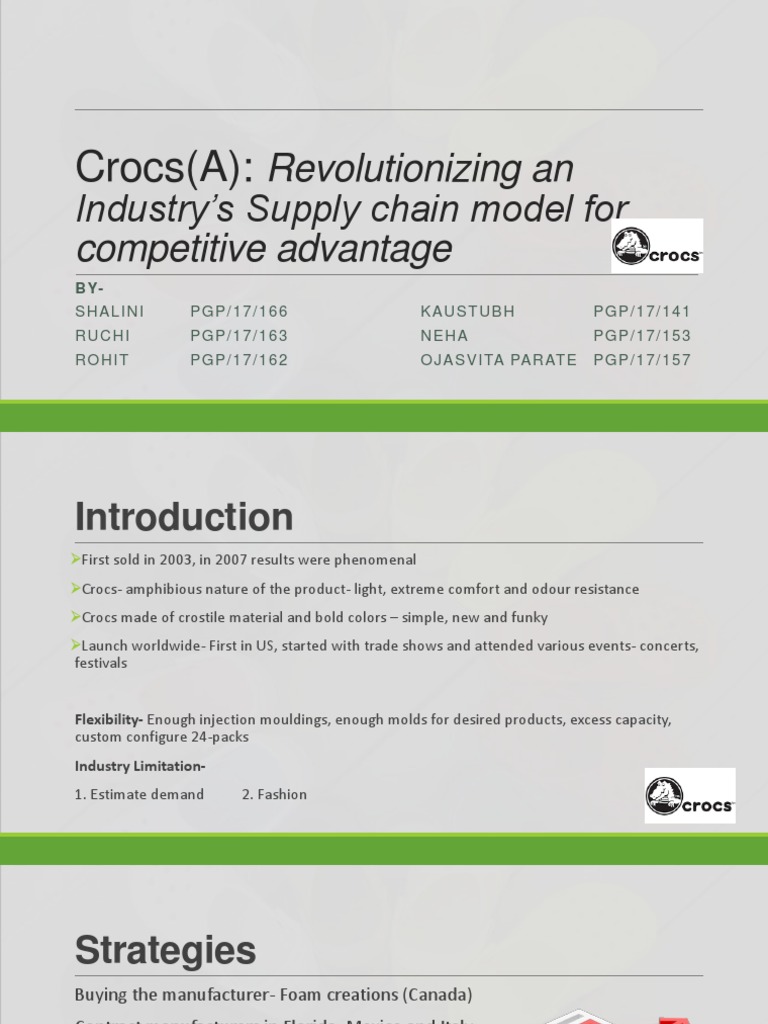 Crocs | Download Free PDF | Supply Chain | Supply Chain Management
