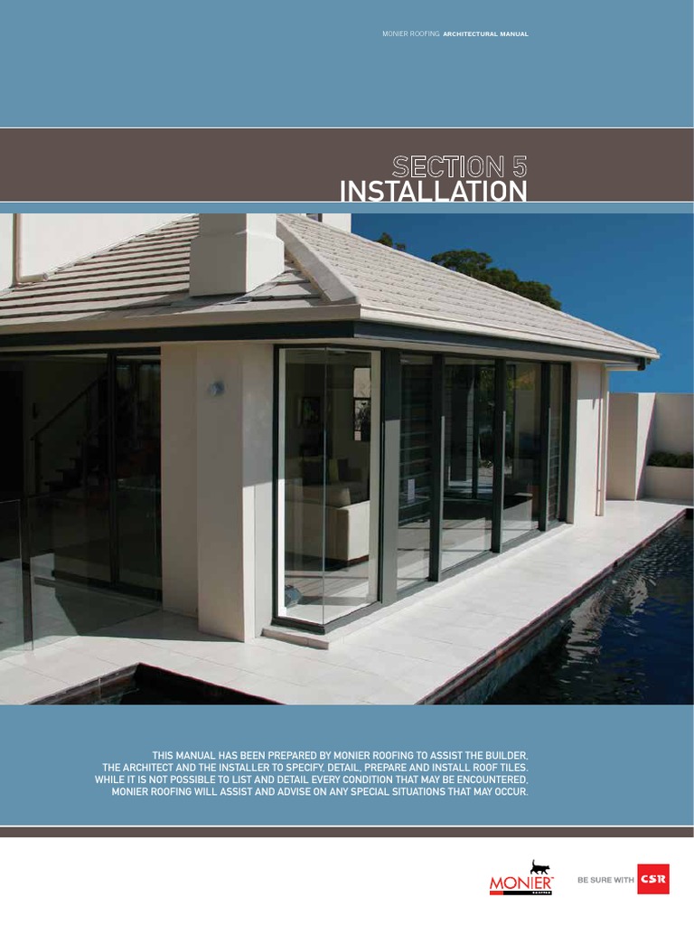 Monier Roofing Installation Guide | PDF | Roof | Tile