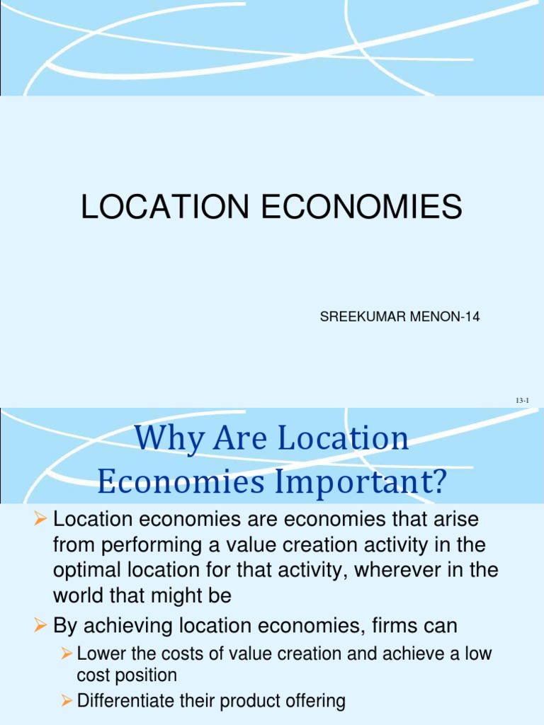 Location Economies | PDF | Factory | Industries
