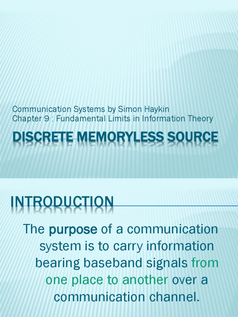 Discrete Memoryless Source Final 2 | PDF | Channel (Communications) | Probability Theory