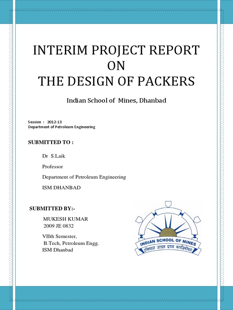 Interim Project Report | PDF | Casing (Borehole) | Corrosion