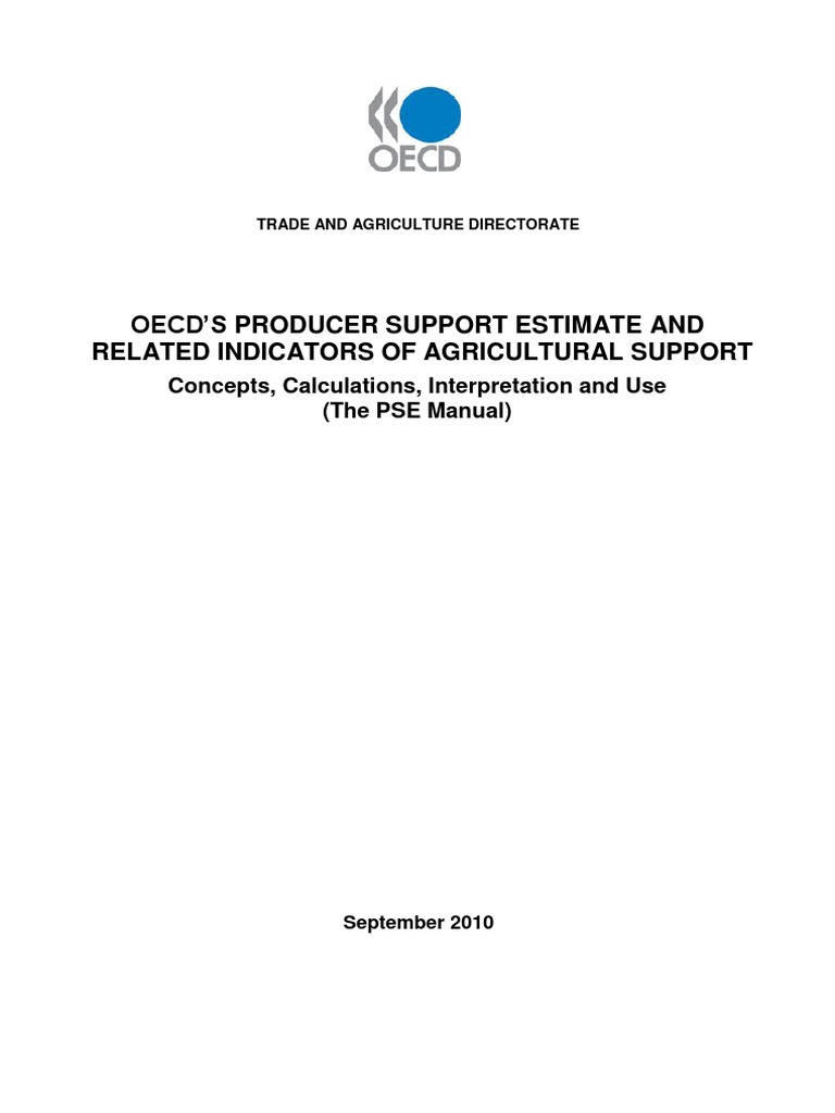 OECD PSE Manual (2010) PDF | PDF | Gross Domestic Product ...