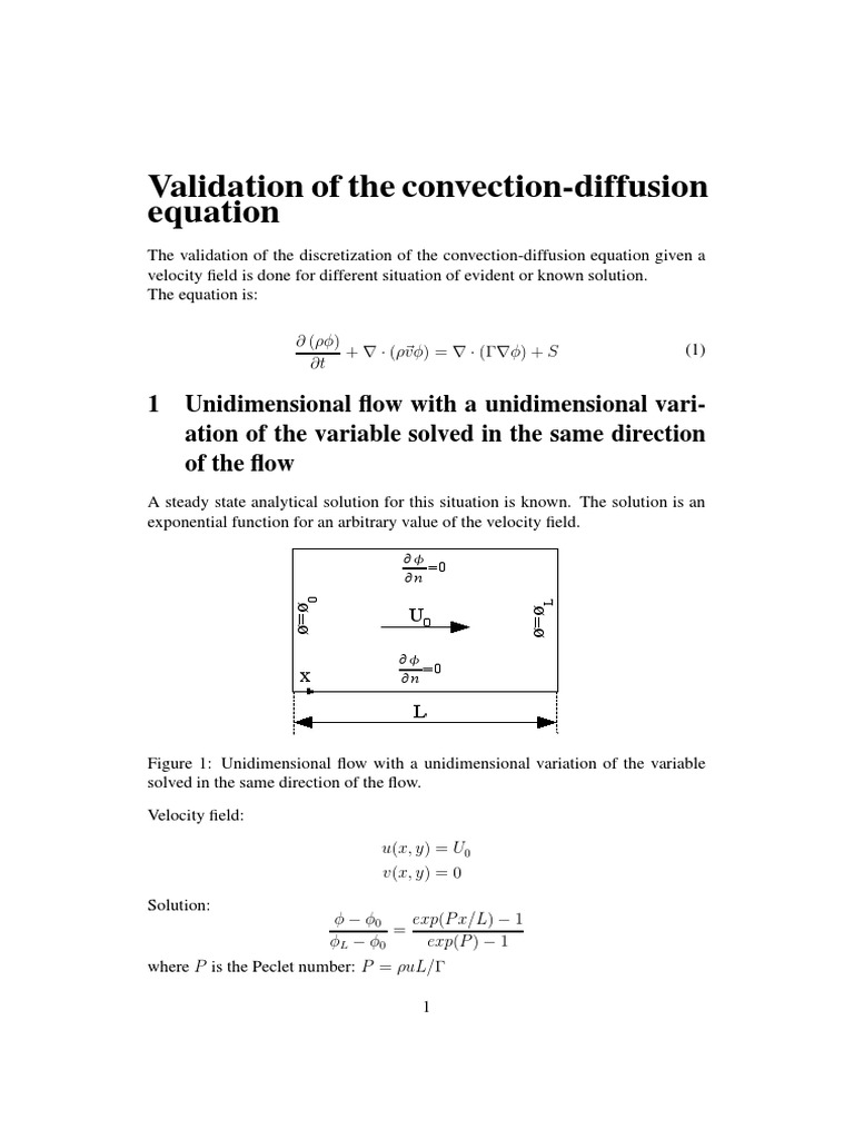 ENGLISH-convection-diffusion-exercices.pdf | Exponential Function | Equations