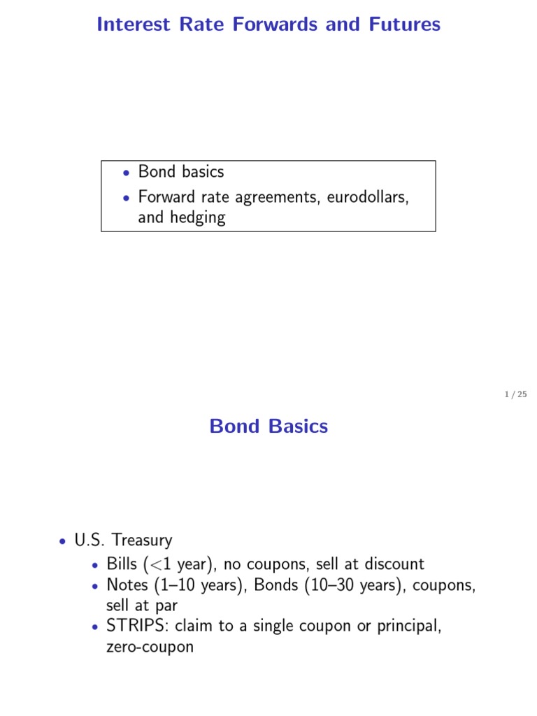 Bond Basics Forward Rate Agreements, Eurodollars, and Hedging | PDF ...