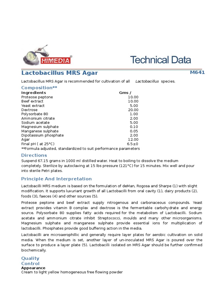 Mrs Broth | PDF | Lactobacillus | Growth Medium